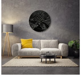 Kamohome Dřevěný obraz na zeď v abstraktním stylu Melodie Barva: Černá
