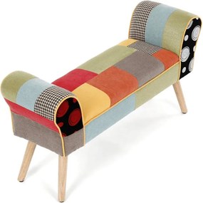 Taburet AK-131 PW2, vícebarevná, látka (103 x 31) cm