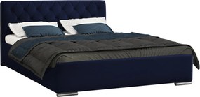 Eka Čalouněná postel ELEGANT - Fresh 90x200 cm Barva látky - Fresh: Modrá (Fresh 11), Úložný prostor: S kovovým rámem úložného prostoru