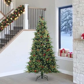 Umělý Skládací Vánoční Strom s stojanem Zelená 240 cm PE a PVC 3397446