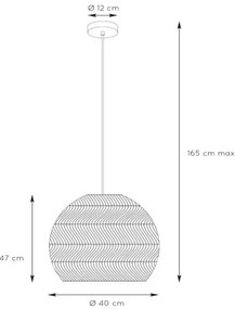Lucide 03437/40/44 - Lustr na lanku MOLOKO 1xE27/40W/230V pr. 40 cm