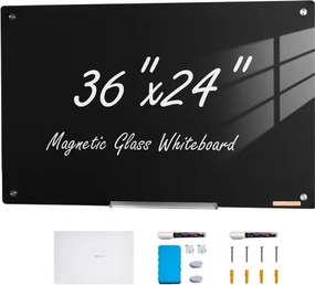 Magnetická skleněná tabule, tabule pro suché mazání 91,4 × 61 cm