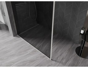 Mexen Kioto-F, sprchová zástěna s rámem 90 x 202 cm, 8 mm šedé sklo, ocelový profil, 800-090-104-97-40