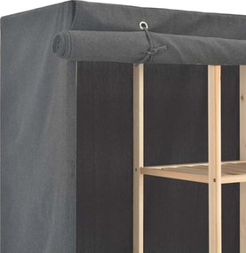 Šatní skříň šedá 173 x 40 x 170 cm textil 248199
