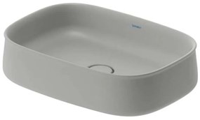 Duravit Zencha - Umyvadlo na desku 55x39 cm, bez přepadu, DuraCeram, matná šedá 2373556779