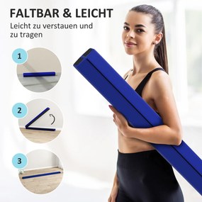 SPORTNOW 236 cm skládací kladina, přenosná gymnastická kladina, protiskluzová kladina, gymnastická a balanční kladina do 80 kg, pro děti od 3 let, vn…