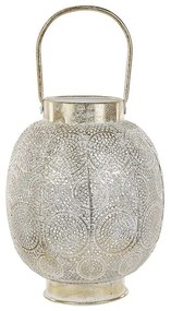 Dekorativní kovová lucerna 30 cm zlatá LANTAU Beliani