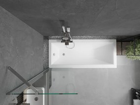 Mexen Next, vanová zástěna 1-křídlová 60 x 150 cm, fixní křídlo, 6 mm čiré sklo, chromový profil, 895-060-000-00-00-01