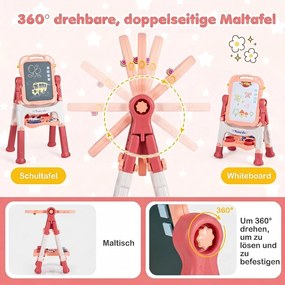 Costway 4-in-1 Dětské prkno, výškově nastavitelné, oboustranný dětský stojan