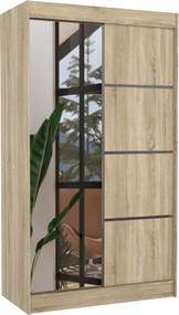 ADRK Furniture Skříň posuvná se zrcadlem GILTON 120 ADRK-SW-GIL-S-120