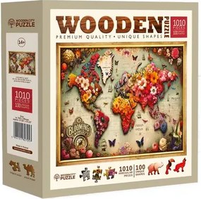 WOODEN CITY Dřevěné puzzle  Barevná mapa 1010 dílků / od 14 let