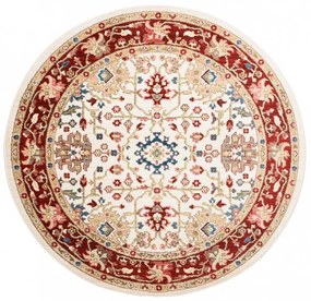 Krémový kulatý koberec ve vintage stylu Šířka: 100 cm