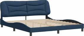 Rám postele bez matrace Hvar modrý 180 x 200 cm textil 3207792
