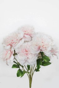 Růžová umělá kytice pivoněk 54cm