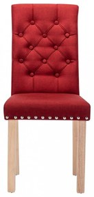 Jídelní židle 2 ks látka / dřevo Dekorhome Krémová