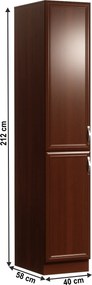 Potravinová skříňka D40SP, ořech Milano, levá, SICILIA