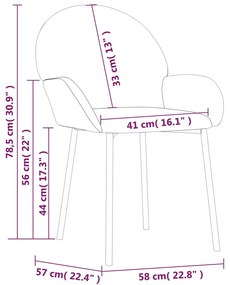 Jídelní židle 2 ks modré samet - Default Title