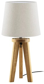 HerzBlut Elli stolní lampa, dub olejovaný/krémová