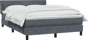 Box spring postel s matrací tmavě šedá 160x210 cm samet 3318286