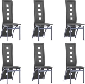 vidaXL Jídelní židle 6 ks umělá kůže [274309] Barva: Šedá