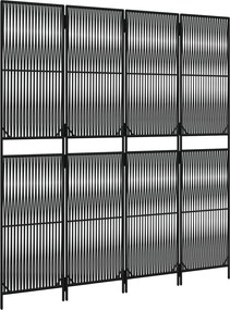 vidaXL Dělicí stěna 4 panely polyratan [365392] Barva: Hnědá