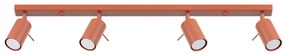 Bodové svítidlo Ring, 4x oranžové kovové stínítko, (možnost polohování)