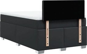 Box spring postel s matrací černá 120x190 cm umělá kůže 3286112