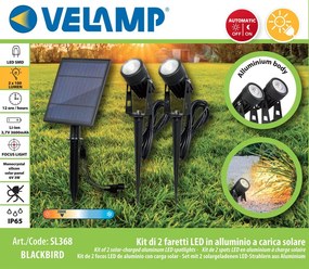 VELAMP LED solární bodové světlo SL368