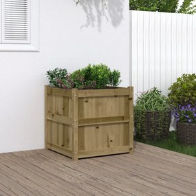 Zahradní truhlík 60 x 60 x 60 cm impregnovaná borovice,  837432