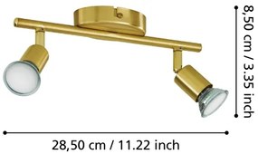 Eglo 33185 - LED Bodové svítidlo BUZZ-LED 2xGU10/2,8W/230V 3000K zlatá