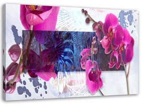 Obraz na plátně Orchidejová abstrakce růžová - 60x40 cm