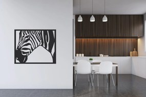 Lepy.cz Samolepka na zeď Zebra Velikost (šířka x výška): 40x33cm, Barevná varianta: Bílá