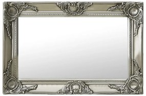 Nástěnné zrcadlo barokní styl 60 x 40 cm stříbrné 320330