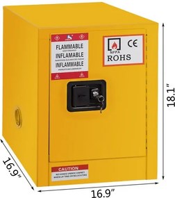 41,6 l bezpečnostní skříňka 42,9 × 42,9 × 46 cm nebezpečné panty ruční horké