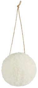 HANG ON Plyšová koule 8 cm - bílá
