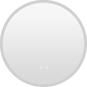 Costway Kulaté zrcadlo s 3 světlými barvami a plynulým stmíváním a nástěnným