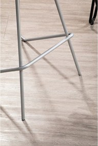 Barová stolička z jilmového dřeva ve stříbrné barvě/v přírodní barvě (výška sedáku 78 cm) District – Premier Housewares