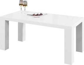 XXXLutz JÍDELNÍ STŮL, vysoce lesklá bílá, 120-240/80/76 cm MID.YOU - Jídelní stoly - 001769018607