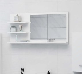 vidaXL Koupelnové zrcadlo 90 x 10,5 x 45 cm dřevotříska [805022] Barva: Bílá