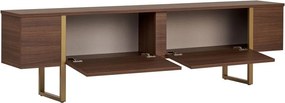 TV stolek v dekoru ořechu v tmavě přírodní barvě 180x50x30 cm Onera – Kalune Design