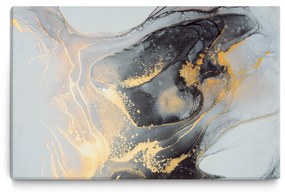 Malvis ® Obraz Šedozlatá pryskyřice Velikost (šířka x výška): obdélník - 150x100 cm