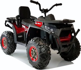 LEAN CARS Elektrická čtyřkolka XMX607 červená lakovaná, LED světla, MP3