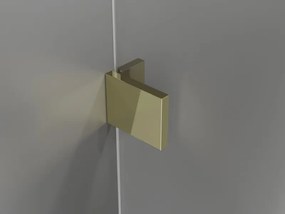 Mexen, Mexen Lunar L sprchová stěna pravá 110 x 200 cm, průhledná 8 mm, zlatá - 830L-110-000-50-00-P