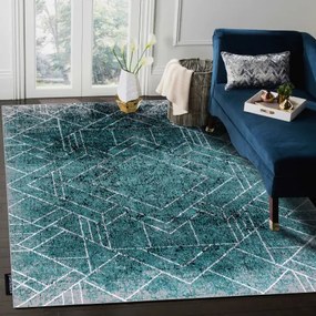 Moderní koberec DE LUXE 626 Geometrický, diamanty Strukturální šed velikost 240x340 cm | krásné koberce cz