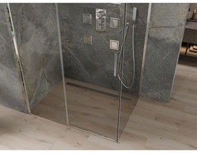 Mexen Omega sprchový kout 100x80cm, 8mm sklo, chromový profil-čiré sklo, 825-100-080-01-00