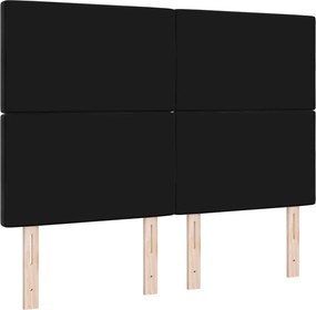 Čelo postele Černý 144 cm samet 3337760