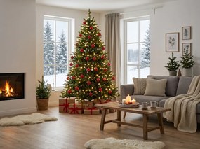 LED světelný řetěz CRANBERRY BALLS 7,4 m, červený
