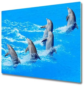 Skleněná krájecí deska delfíni