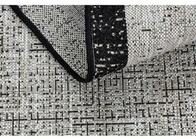 Dywany Luszczow Kusový koberec SIZAL FLOORLUX 20401 vzor rámu stříbrný / Černá Rozměr koberce: 140 x 200 cm