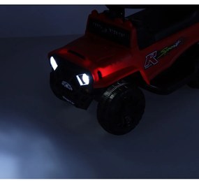 KIK KX4412 Jízda terénním autem se zvukem a světly červená
